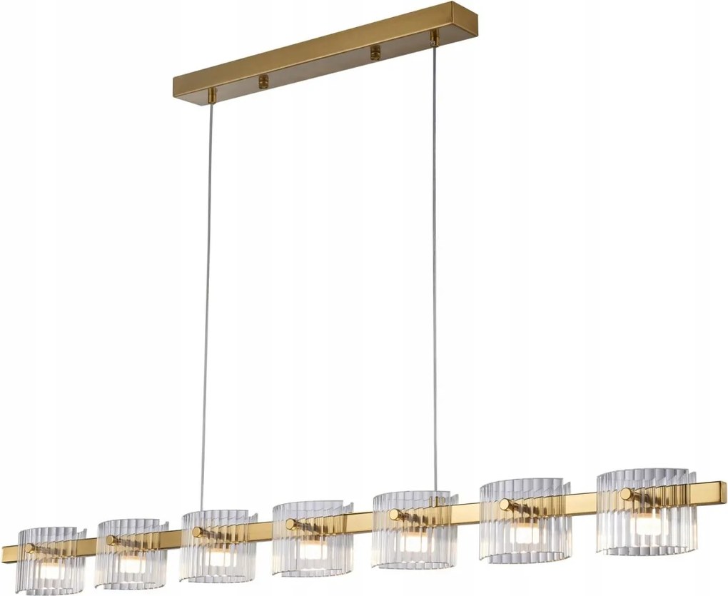 Závěsná lampa Baccio Led zlatá 120 cm