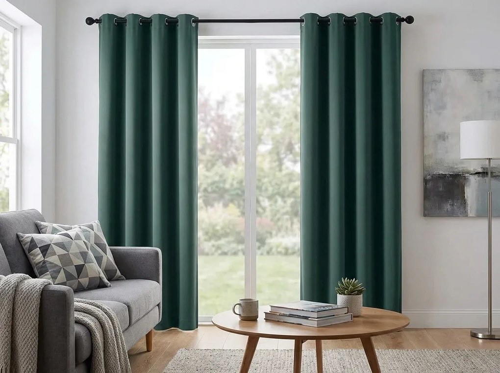 Tyrkysový závěs OXFORD 140x250 cm Zavěšení: Řasící páska