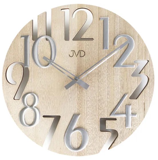 Moderní světle dřevěné hodiny JVD design HT101.4