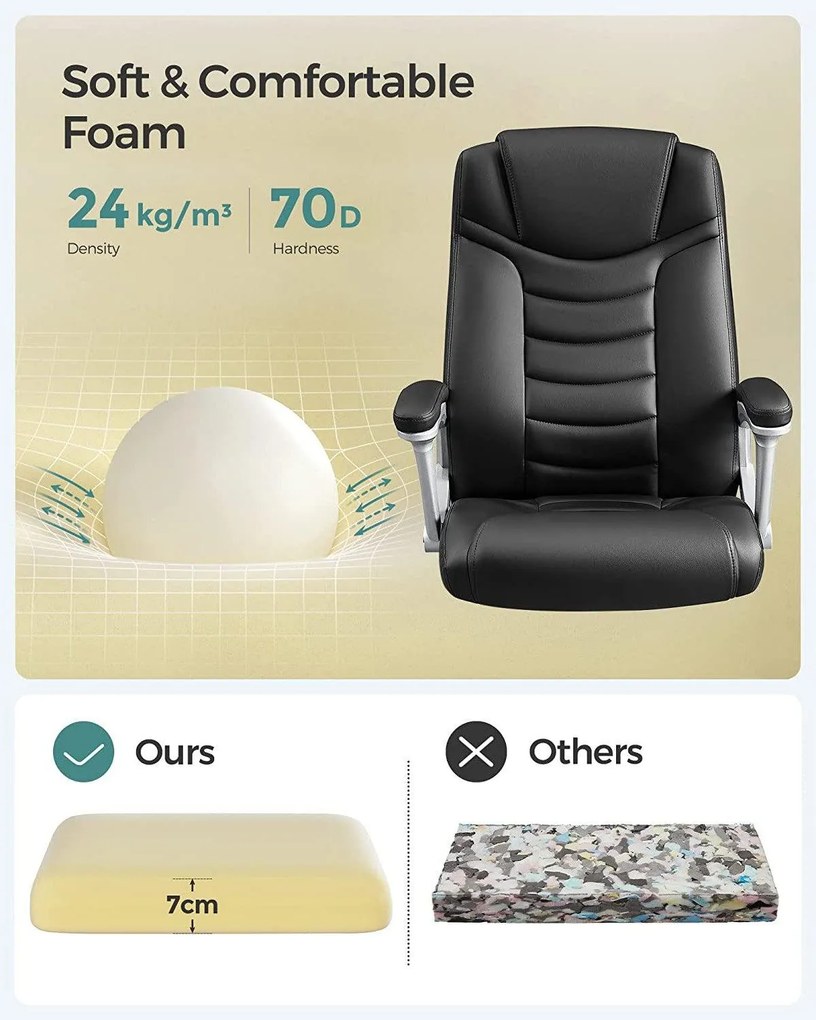 Ergonomická kancelářská židle, výškově nastavitelná otočná židle