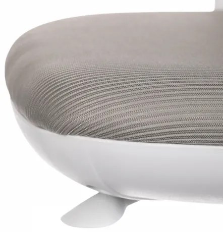 Dětská židle šedá síťovina černý kříž, kolečka na tvrdé podlahy KA-C801 GREY