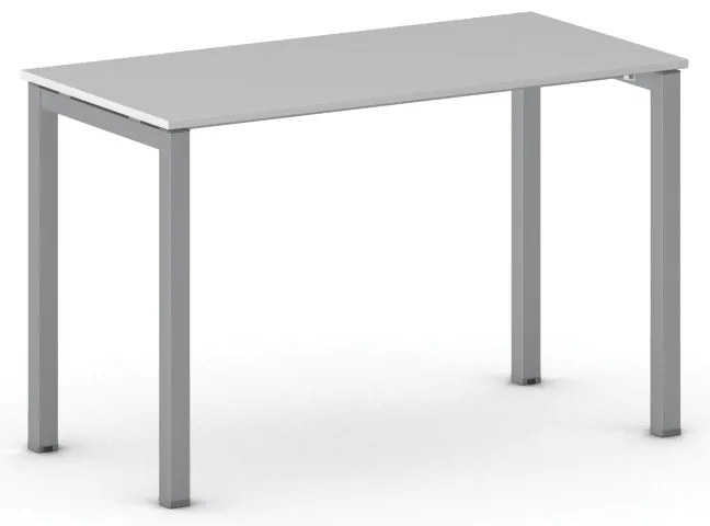 Kancelářský stůl PRIMO SQUARE, 120x60 cm, šedostříbrná podnož, šedá