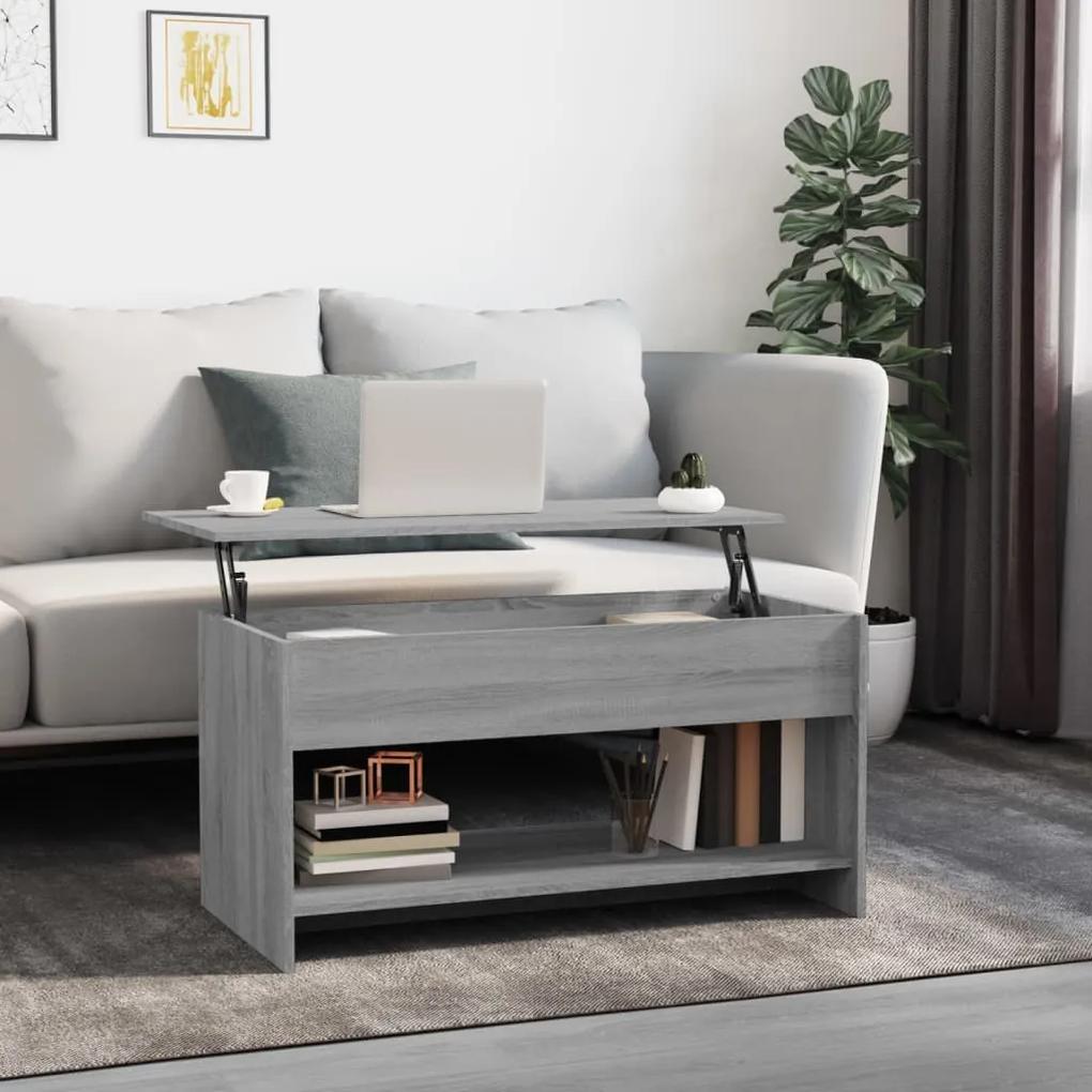 vidaXL Konferenční stolek 102 x 50 x 52,5 cm kompozitní dřevo [809647] Barva: grey snoma