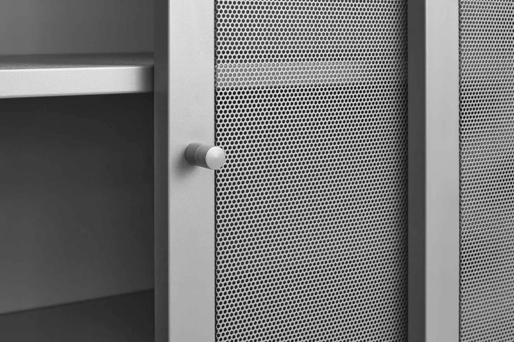 Designová skříňka Taiyanna 140 cm šedá