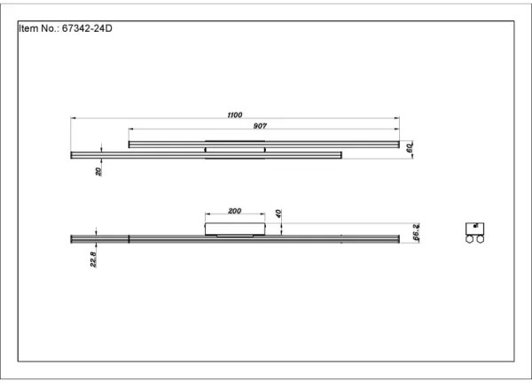 Globo 67342-24D - LED Stropní svítidlo KIRINA LED/24W/230V 3000K černá