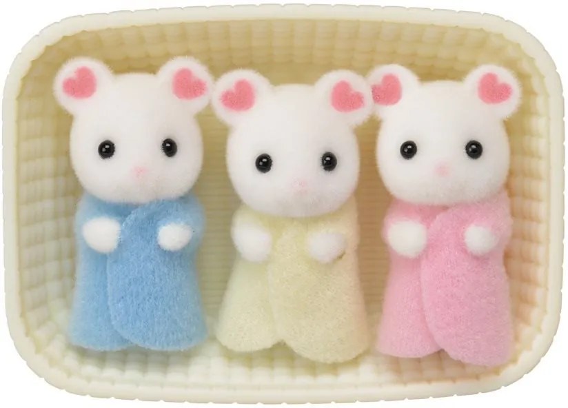 Figurky sylvanian families baby marshmallow myšky trojčata