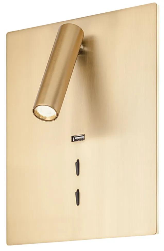 Redo 01-2996 nástěnné LED svítidlo Zen kartáčovaný bronz, 16 + 3W, 3000K, 23cm