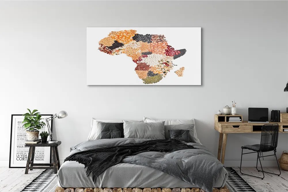 akrylový obraz mapa koření 140x70 cm