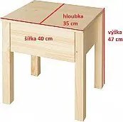 CZ Nábytkář - Kasvo Noční stolek NATURE | Varianta: smrk masiv lakovaný