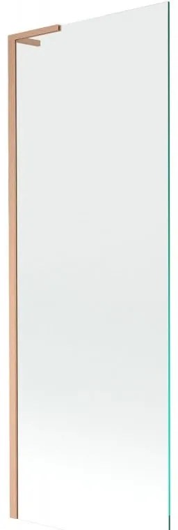 Mexen Next L, 1-křídlová vanová zástěna 70 x 150 cm, 6mm čiré sklo, měděný profil, 895-070-000-03-00-65