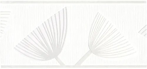 Vliesové bordury 269041, rozměr 5 m x 13,3 cm, moderní šedé květy, A.S. Création