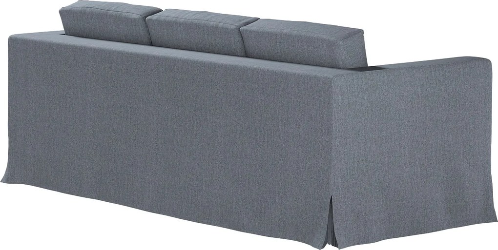 Potah na pohovku IKEA Karlanda 3-místná nerozkládací, dlouhý barva šedá látka pletený vzor