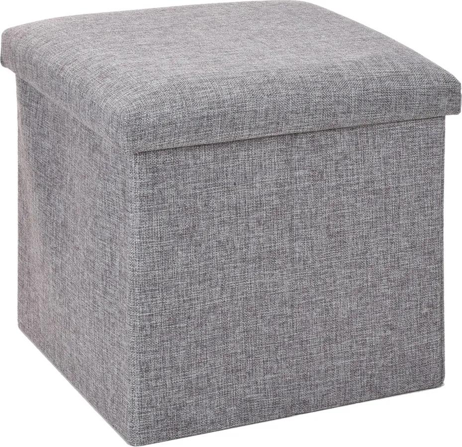 Úložný sedací box Tessile šedá, 38 x 38 x 38 cm