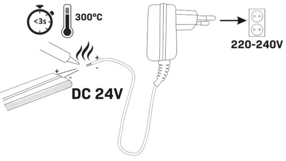 LED Pásek NEON 5m LED/40W/24V modrá IP65