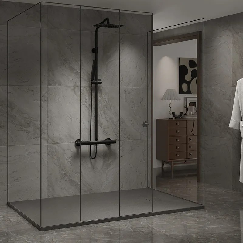 BPS-koupelny Obdélníková akrylátová sprchová vanička HYD-OSV-RIKO 110x70 šedá