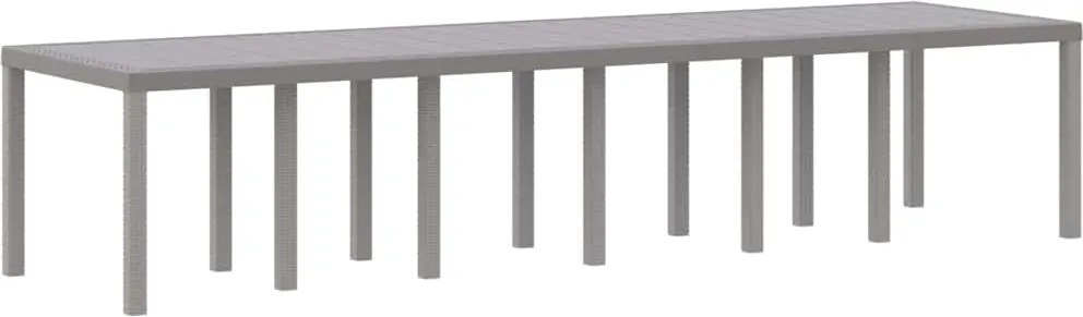 Zahradní stůl Světle šedá 350 x 100 x 74 cm polyratan 3378527