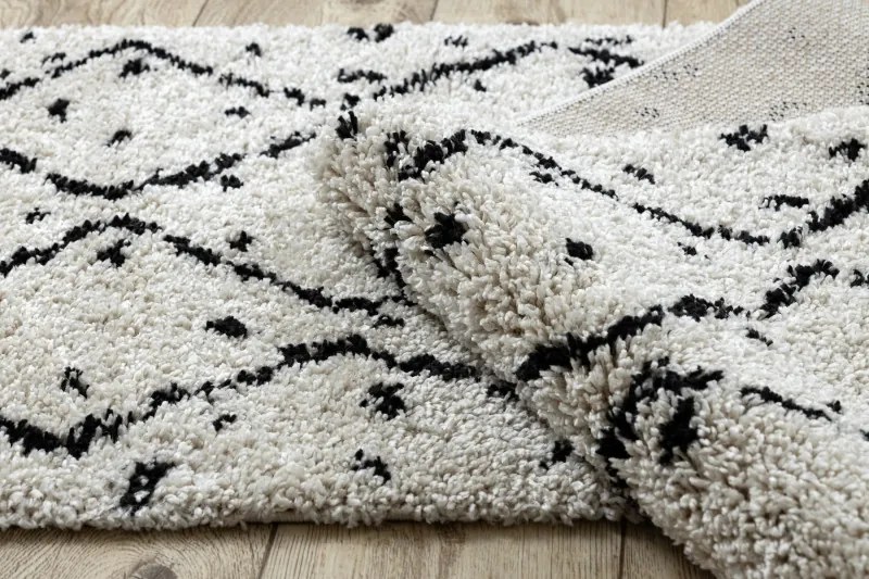 Dywany Łuszczów, Běhoun Berber Tetuan B751 cream, 80x200, bílá, obývací pokoj