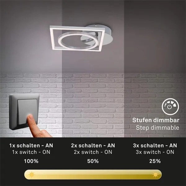 Briloner 3114-018 - LED Stmívatelné stropní svítidlo FRAME LED/19,6W/230V 3000K