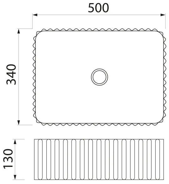 Sapho - Umyvadlo na desku PICOBELLO 50x34 cm keramika/bílá