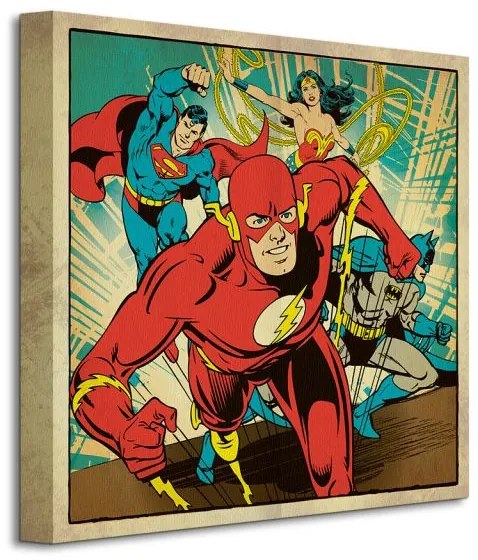 Obraz na plátně DC Comics (Heroes Together) 40x40cm WDC95494