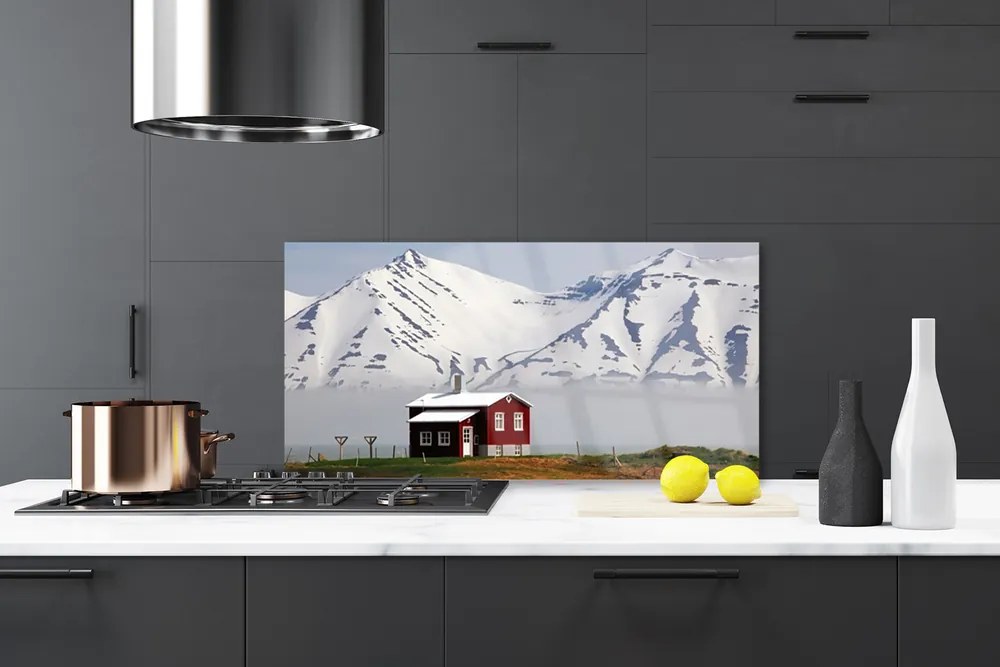 Skleněné obklady do kuchyně Hora Dom Krajina 140x70 cm
