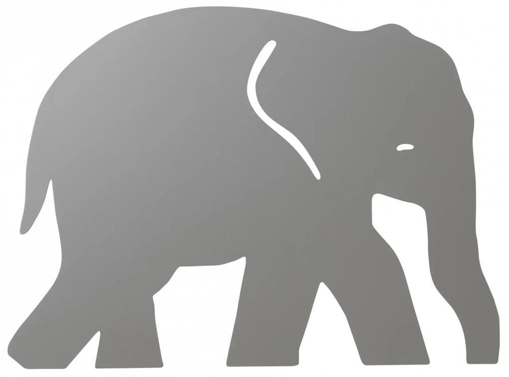 ferm LIVING Dětská lampička Warm Grey Elephant, šedá barva, dřevo, plast