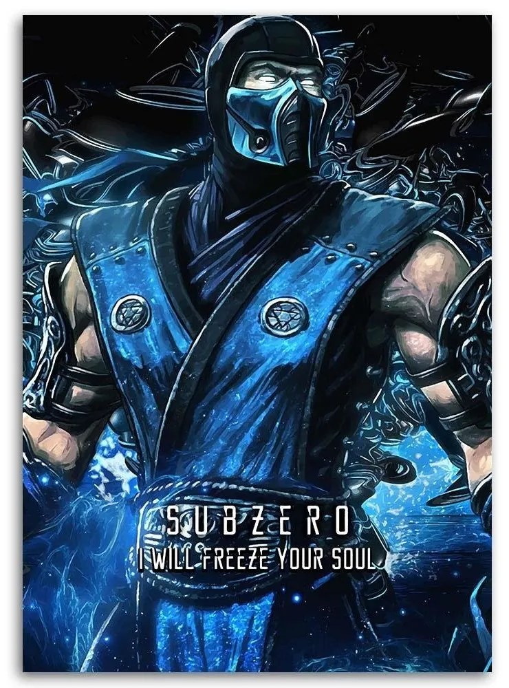 Gario Obraz na plátně Hra Mortal Kombat Postava Sub-Zero - SyanArt Rozměry: 40 x 60 cm