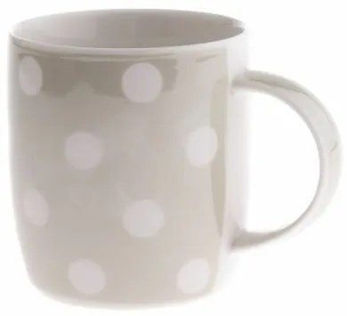 Porcelánový hrnek Puntík 300 ml, šedá