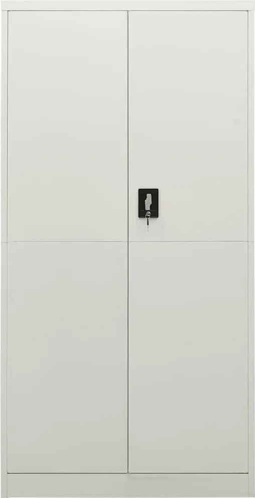 Uzamykatelná skříň světle šedá 90 x 40 x 180 cm ocel 335971