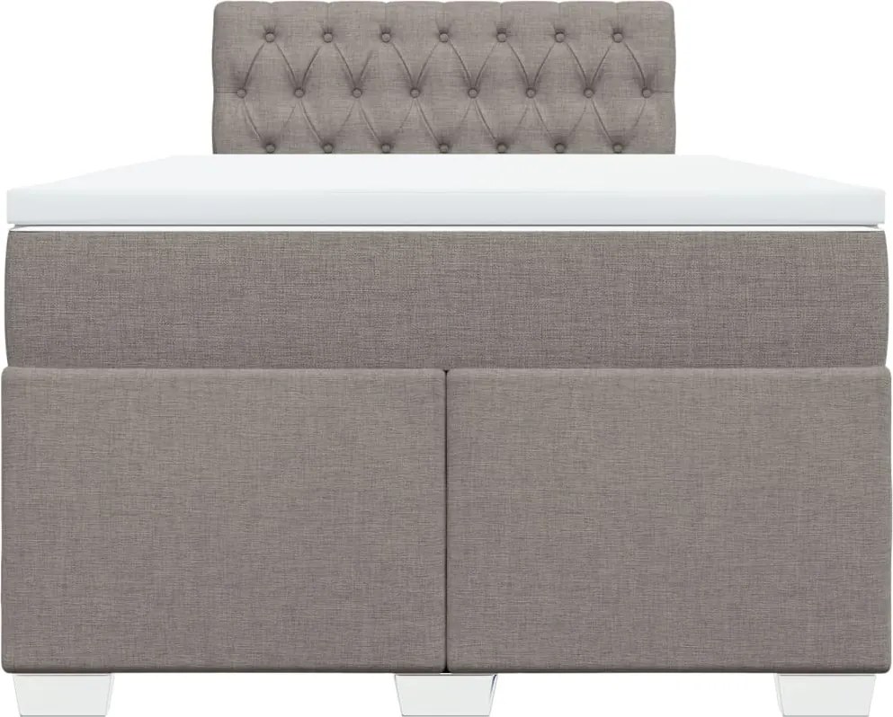 Box spring postel s matrací taupe 120x200 cm textil 3285866