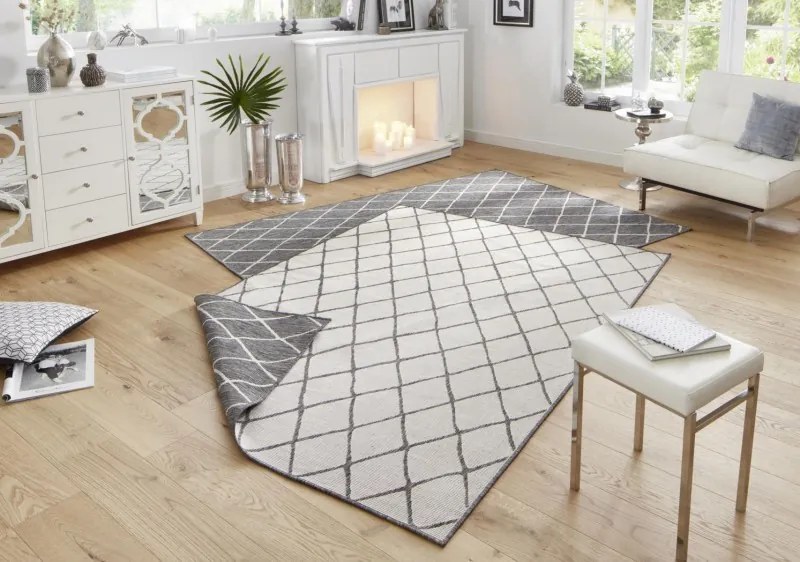 Bougari - Hanse Home koberce Kusový koberec Twin-Wendeteppiche 103118 grau creme - 200x290 cm