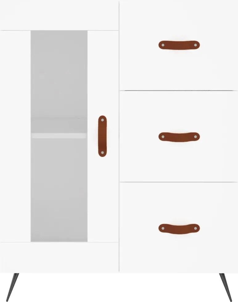 Skříň highboard bílá 69,5 x 34 x 180 cm kompozitní dřevo 3199913