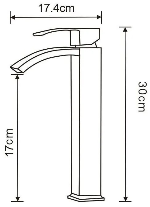 Mexen Libra, vysoká umyvadlová baterie, černá, 745110-70