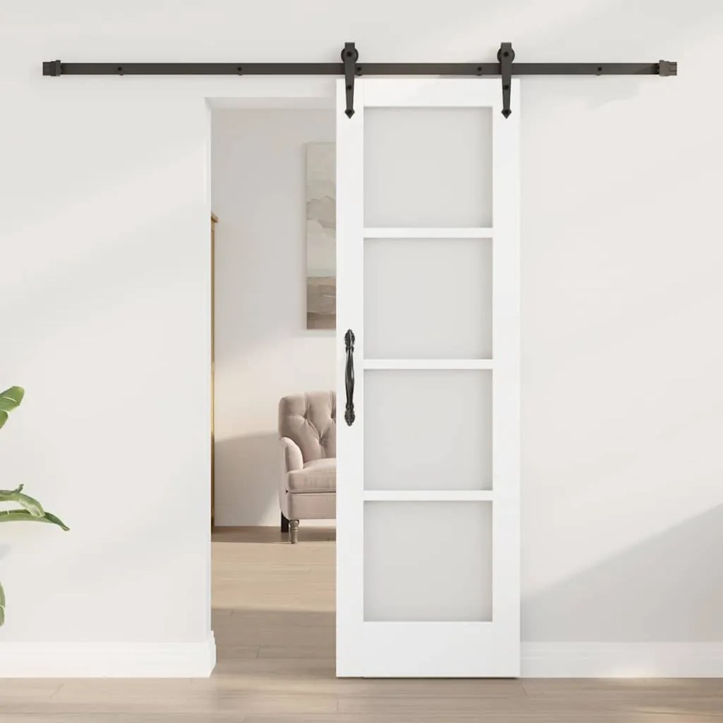 Posuvné dveře ORKDAL 61 x 198,5 cm Masivní borové dřevo a sklo 3332462