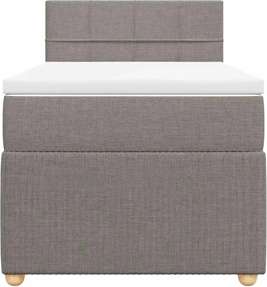 Box spring postel s matrací taupe 80x200 cm textil 3289587
