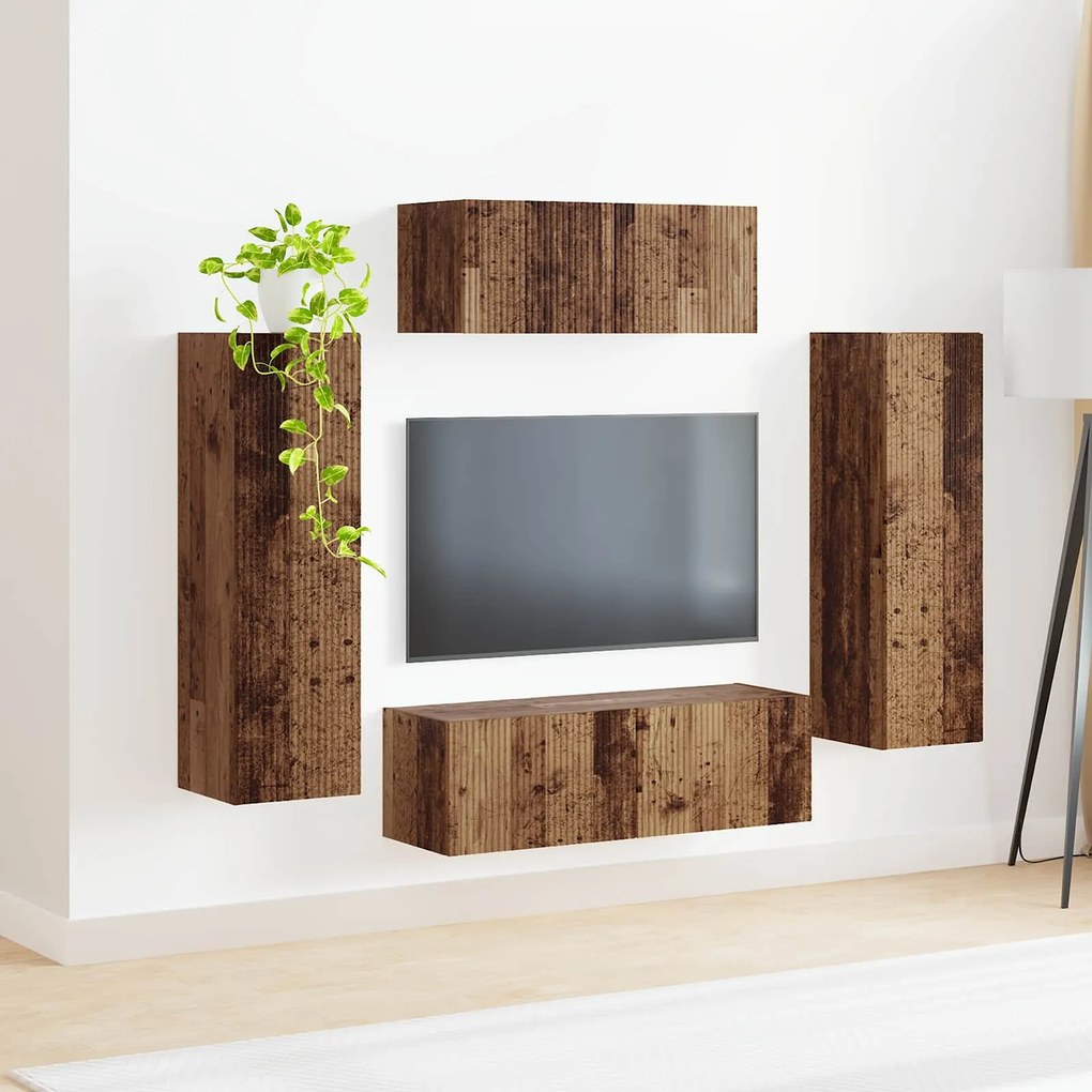 Sestava TV skříněk 3 ks Kouřový dub Kompozitní dřevo 3408984