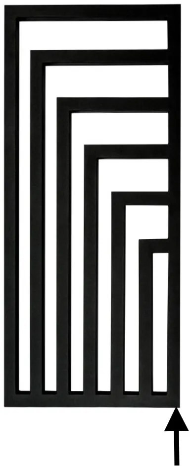 Regnis Kreon, topné těleso 550x1000 mm, 548W, černá matná, KR100/55/ELEKTRICKY/BLACK