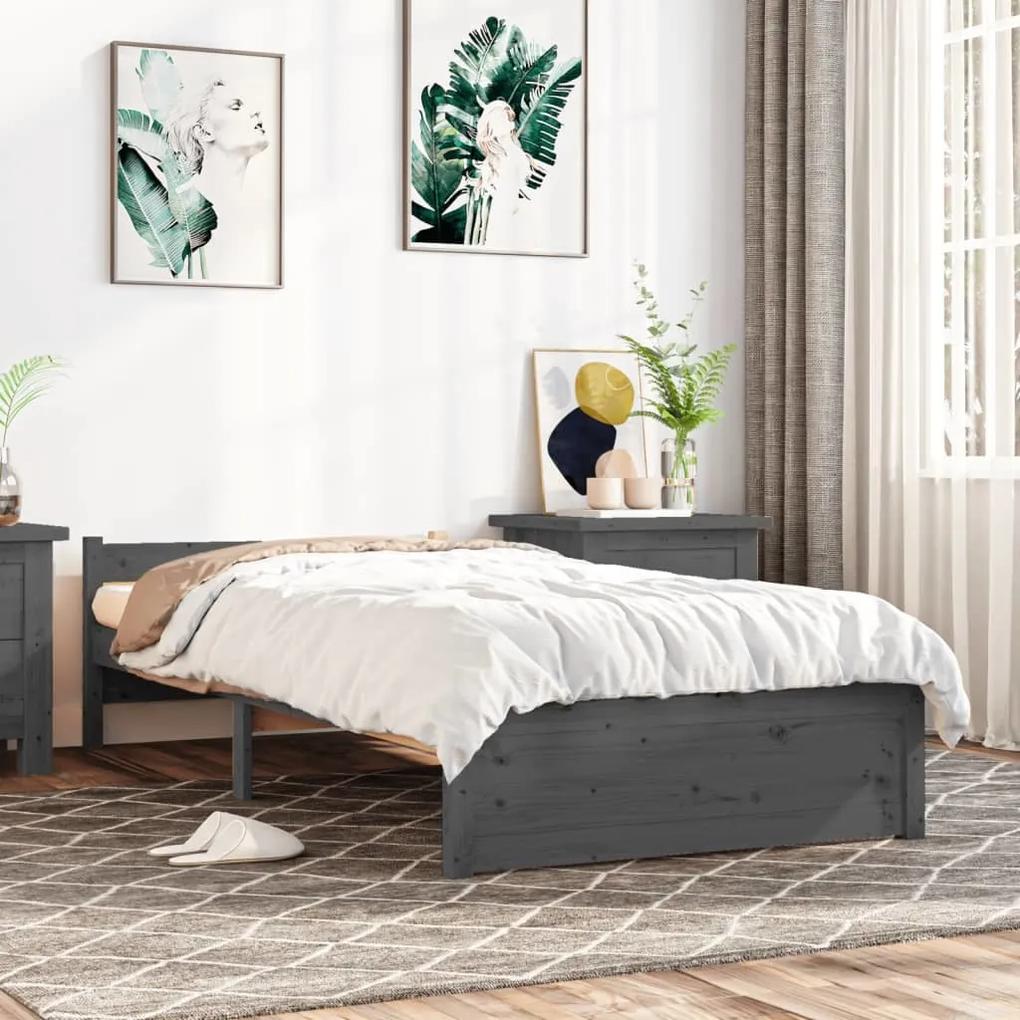 vidaXL Rám postele masivní dřevo 75 x 190 cm malé jednolůžko [815008] Barva: Černá