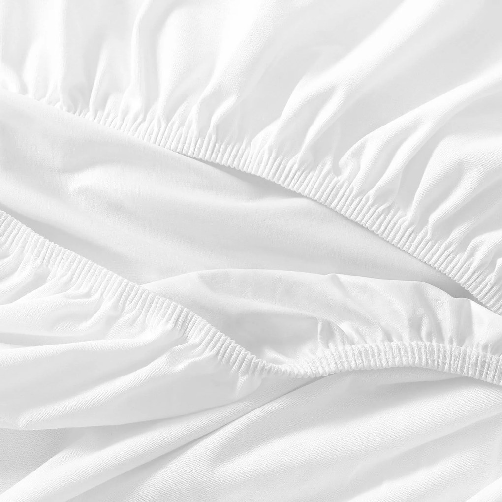 Goldea nepropustné jersey prostěradlo - bílé 90 x 200 cm