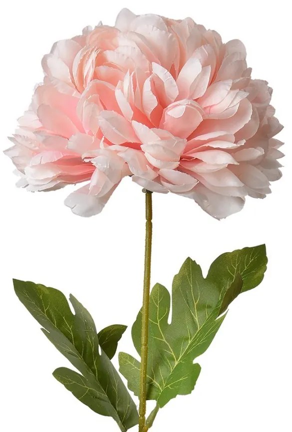 Dekorace umělá květina se světle růžovým květem - 15*15*80 cm