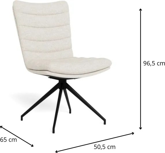 Otočná jídelní židle Grafton krémová