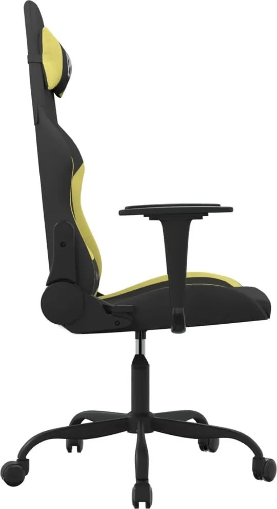 vidaXL Herní židle textil [3143717] Barva: Černá a světle zelená