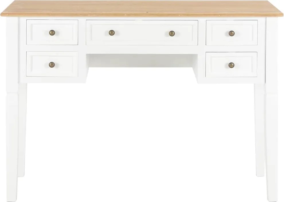 Psací stůl bílý 109,5 x 45 x 77,5 cm dřevo 280069