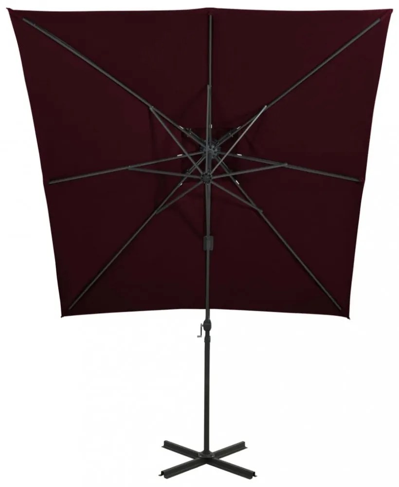 Zahradní slunečník 250x250 cm Dekorhome Cihlová