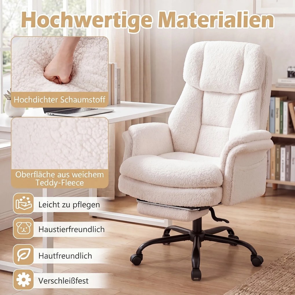 Costway Kancelářské křeslo ergonomické výškově nastavitelné manažerské křeslo
