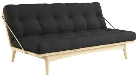 sofa FOLK by Karup - 68*190 cm natural (přírodní) + futon dark grey 734