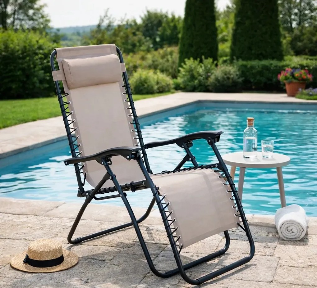 Derby RELAX relaxační zahradní křeslo béžová