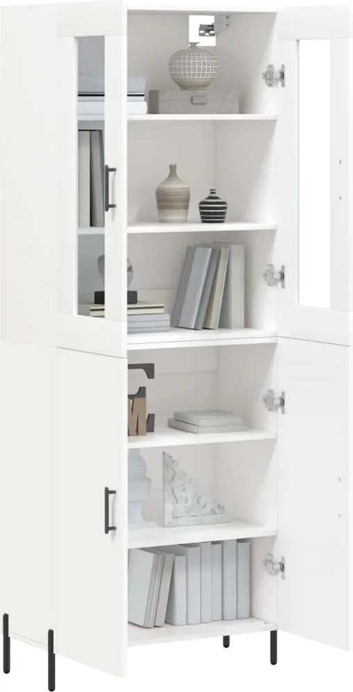 Skříň highboard bílá 69,5 x 34 x 180 cm kompozitní dřevo 3198217