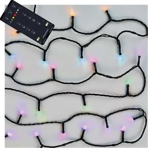 Vánoční osvětlení EMOS GoSmart (WiFi) D4ZR01 80LED řetěz 8m RGB 64 programů s časovačem
