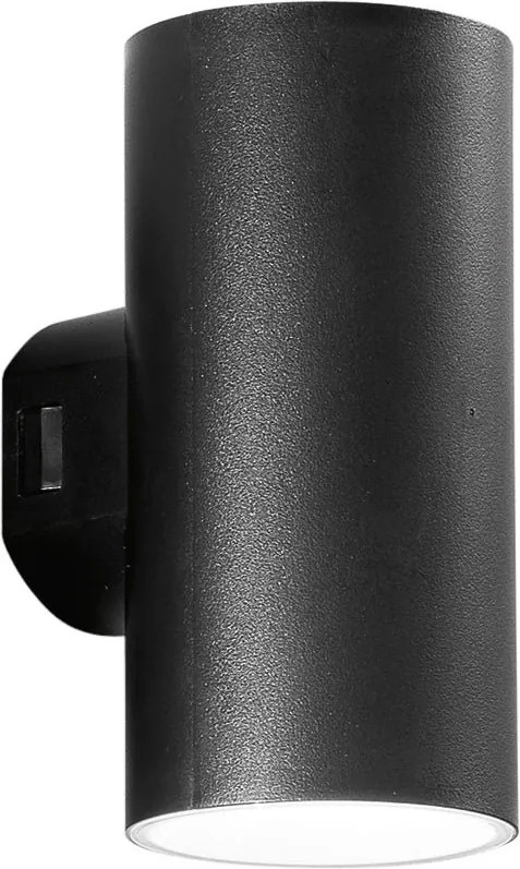FAN LED-W-POLO-R2-NER Venkovní nástěnné svítidlo LED POLO polykarbonát černá 2x8W 1960 lm CCT IP65 16,2x7,8x9,9 cm - FANEUROPE